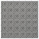 Black and White Greek Key Large Scale Fabric | Zazzle