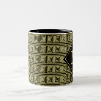 Greek Key Classic Design In Gold & Black Two-Tone Coffee Mug | Zazzle