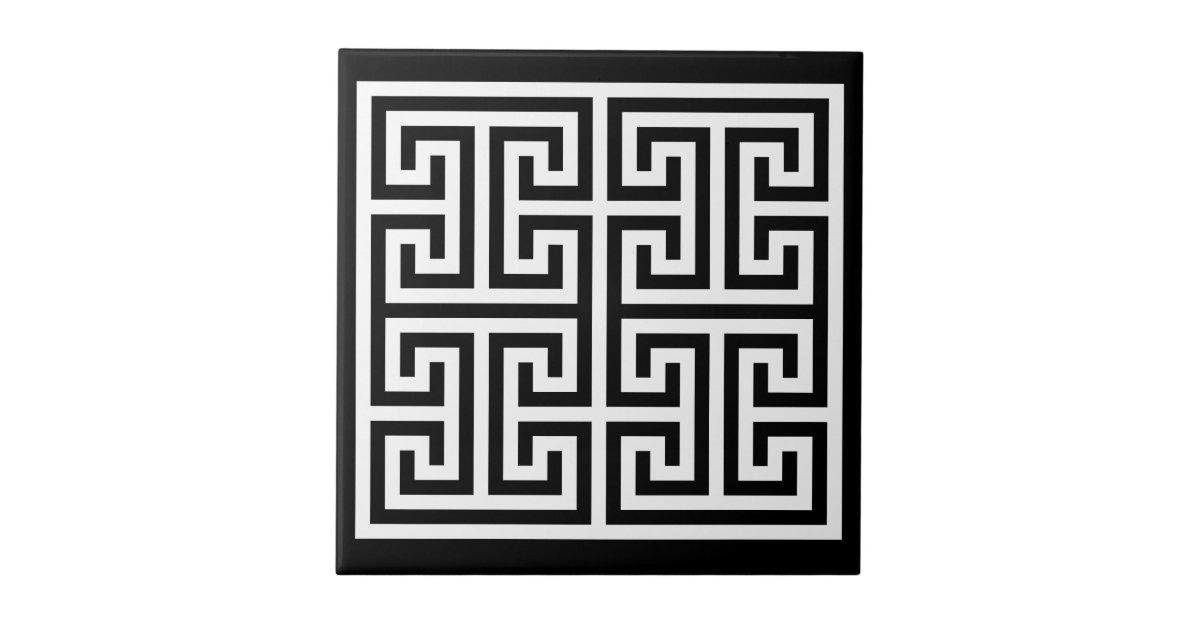 Greek Key Design Ceramic Tile | Zazzle