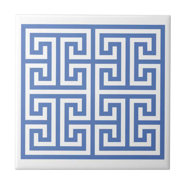 Greek Key Design Ceramic Tile | Zazzle