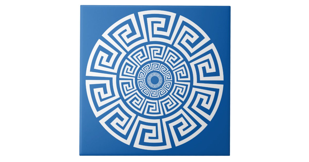 Greek Key Design Ceramic Tile | Zazzle