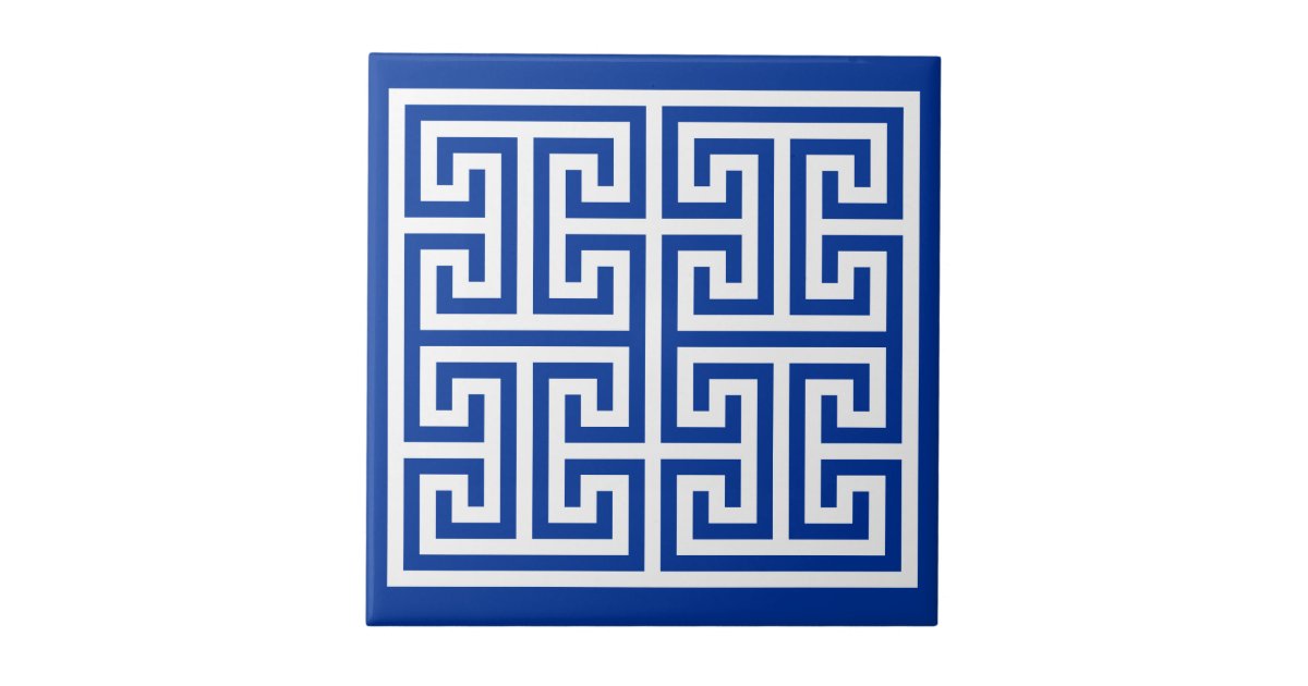 Greek Key Design Tile | Zazzle