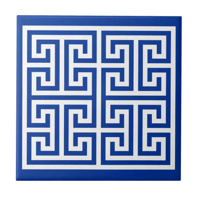 Greek Key Design Tile | Zazzle