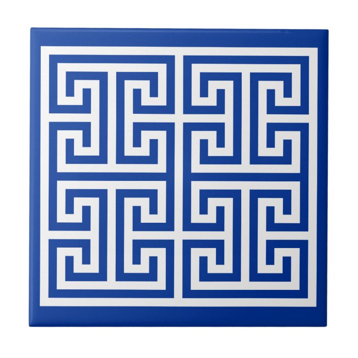 Greek Key Design Tile | Zazzle