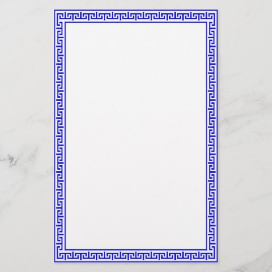 Greek Key Stationary-Blue Stationery | Zazzle.com