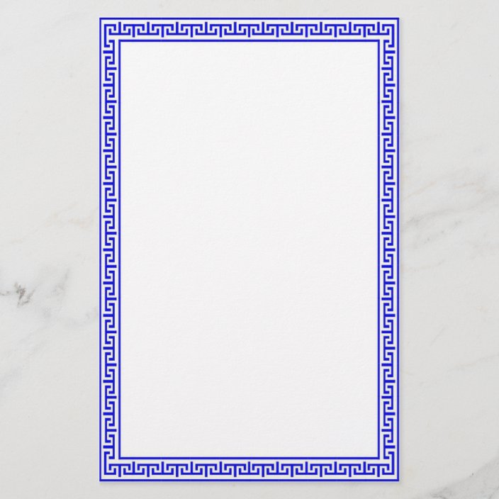 Greek Key Stationary-Blue Stationery | Zazzle.com