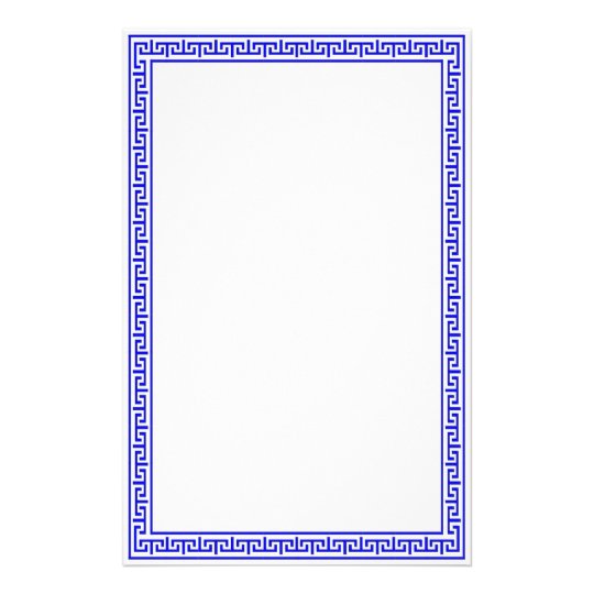 Greek Key Stationary-Blue Stationery | Zazzle.com