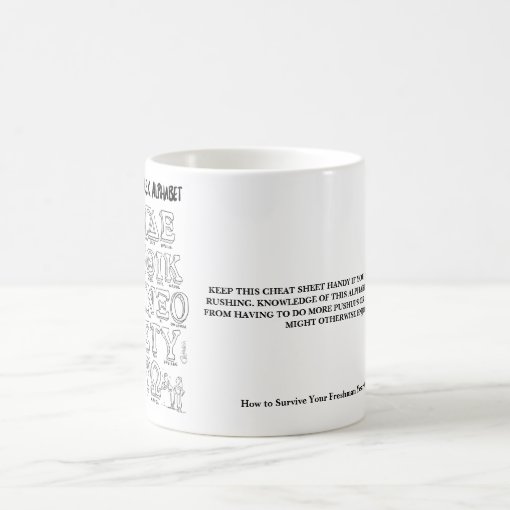 Greek Life Cheat Sheet Mug | Zazzle