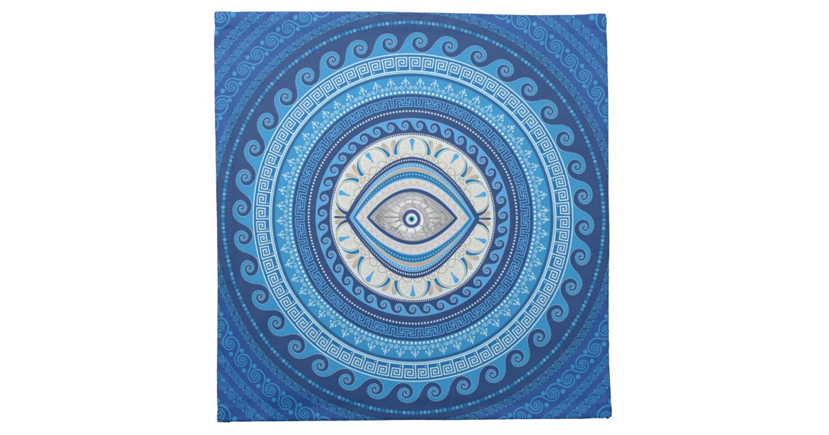 Greek Mati Mataki - Greek Evil Eye ornament Cloth Napkin | Zazzle
