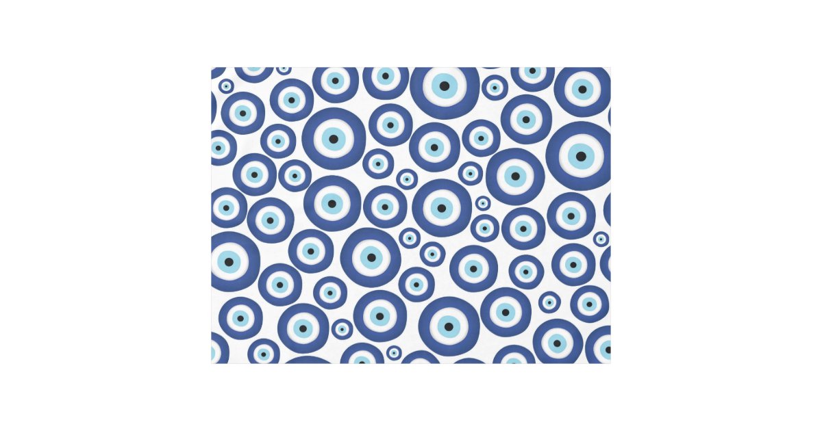 Greek Mati Mataki - Matiasma Evil Eye Pattern #1 Tablecloth | Zazzle