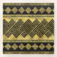 Greek Meander - Greek Key Black and gold Glass Coaster | Zazzle