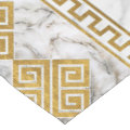 Greek Meander - Greek Key White Marble and Gold Tablecloth | Zazzle