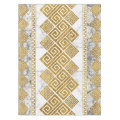 Greek Meander - Greek Key White Marble and Gold Tablecloth | Zazzle