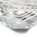 Greek Meander - Greek Key White Marble textures Poster | Zazzle
