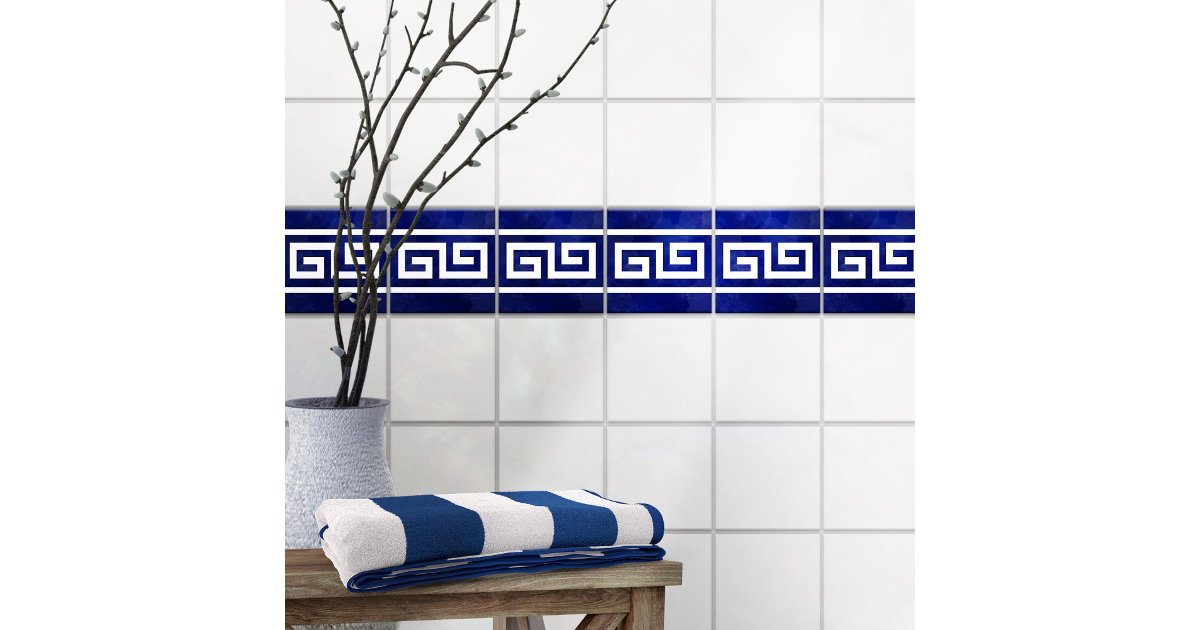 Greek Meander Key Border Tile | Zazzle