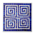 Greek Meander Key Broken Mosaic Tile | Zazzle