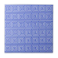 Greek Meander Key Squares Pattern Blue Ceramic Tile | Zazzle