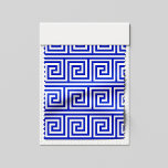 Dark Blue Greek Key Pattern Fabric | Zazzle