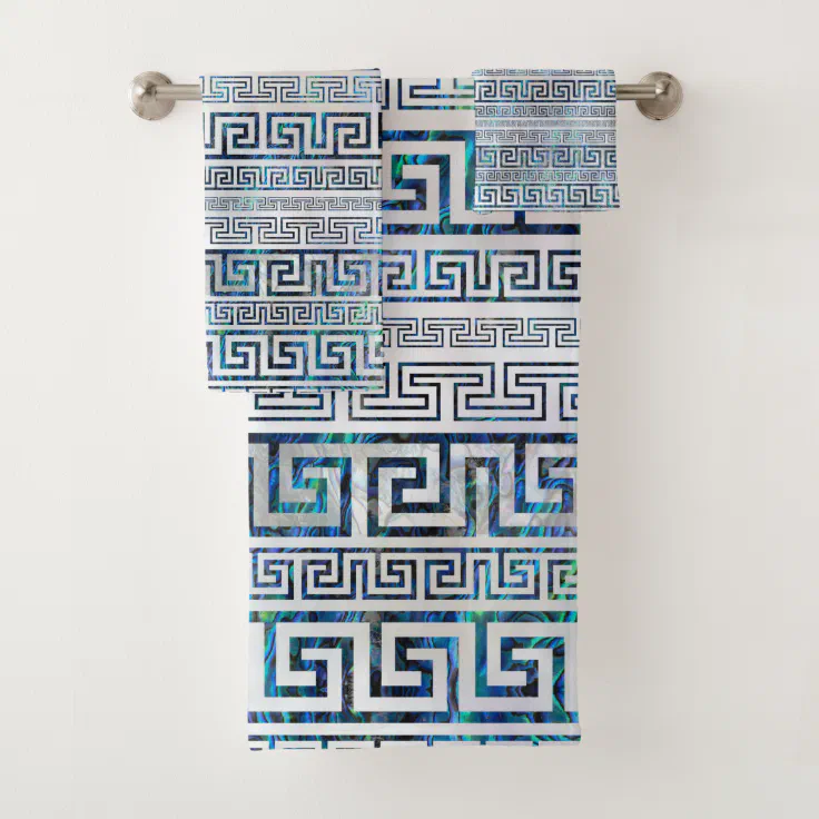 Greek Meander Pattern - Greek Key Ornament Bath Towel Set | Zazzle