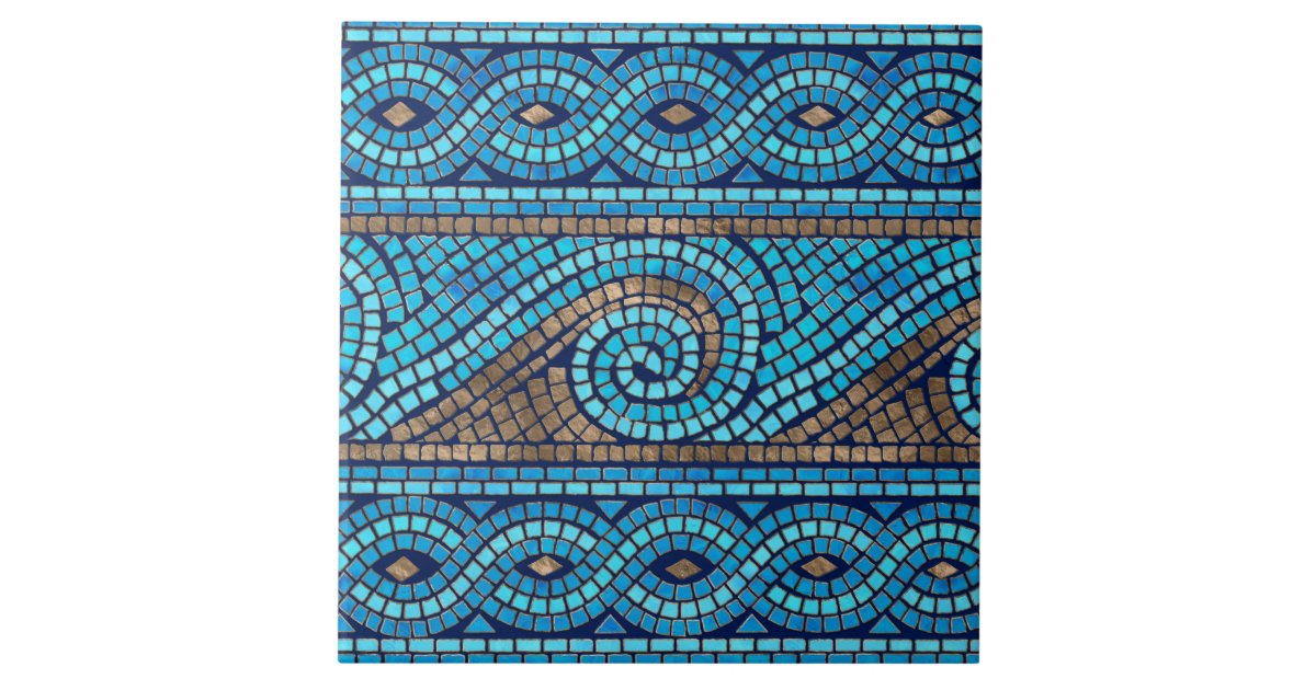 Greek Mosaic Tile Ornament | Zazzle