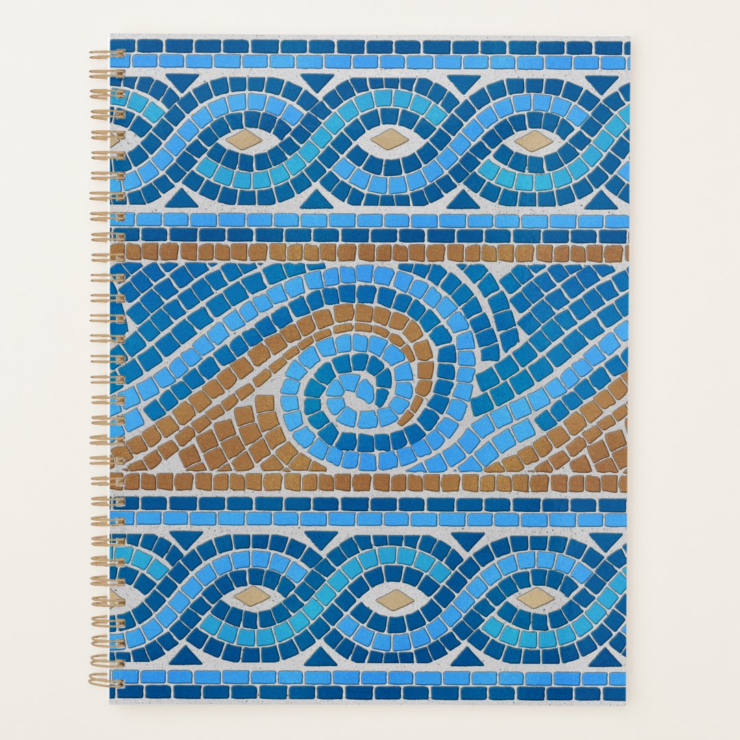 Greek Mosaic Tile Ornament Planner | Zazzle