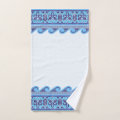 Greek Mosaic Tile Ornament - Shades of Blue Bath Towel Set | Zazzle