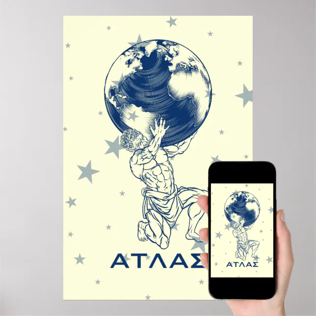 Greek Mythology Atlas Ancient Greece Poster | Zazzle