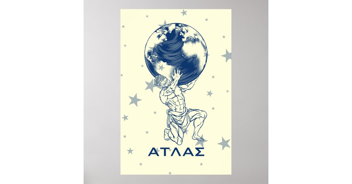 Greek Mythology Atlas Ancient Greece Poster | Zazzle