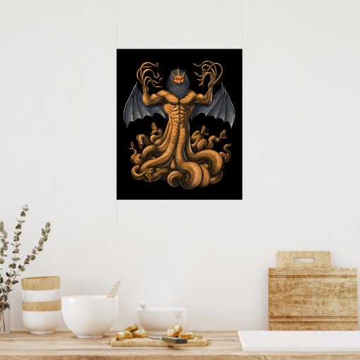 Greek Mythology Creature Typhon Poster | Zazzle