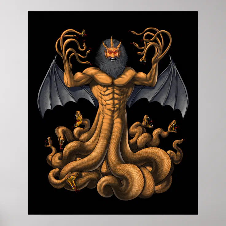 Greek Mythology Creature Typhon Poster | Zazzle