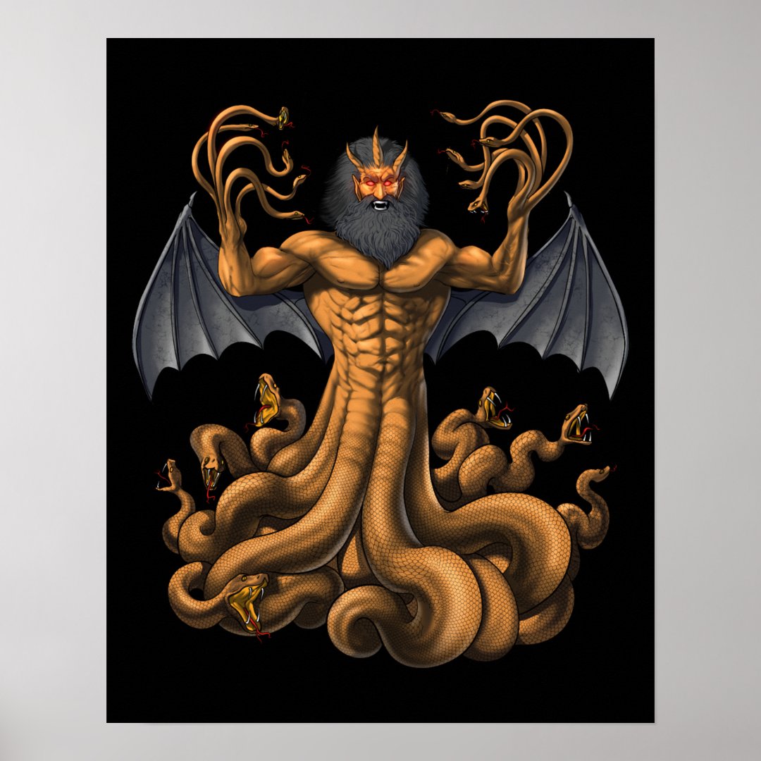 Greek Mythology Creature Typhon Poster | Zazzle