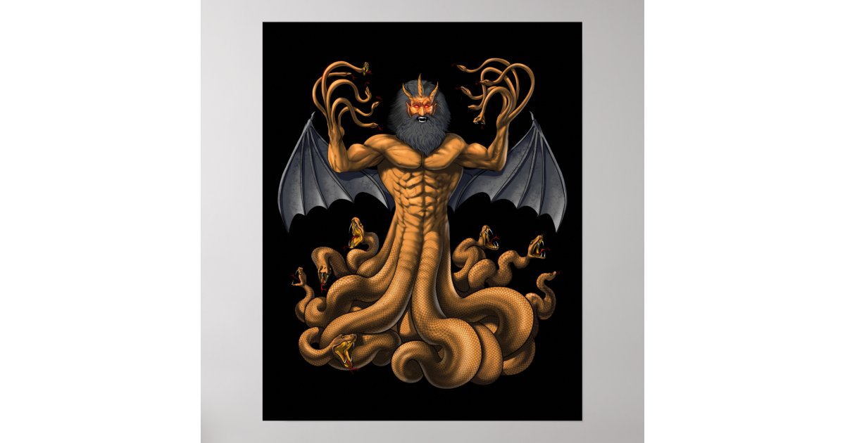 Greek Mythology Creature Typhon Poster | Zazzle