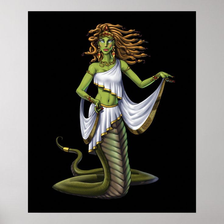 Greek Mythology Goddess Medusa Poster | Zazzle