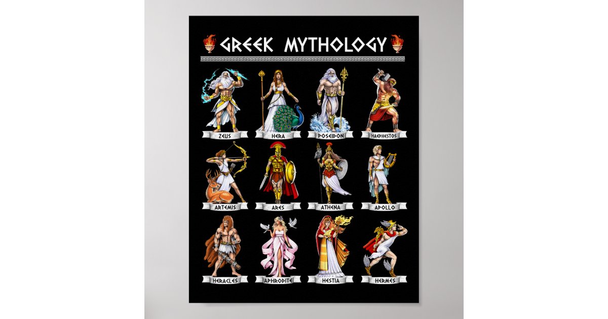 Greek Mythology Gods Poster | Zazzle