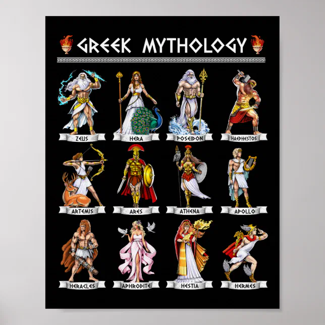 Greek Mythology Gods Poster | Zazzle