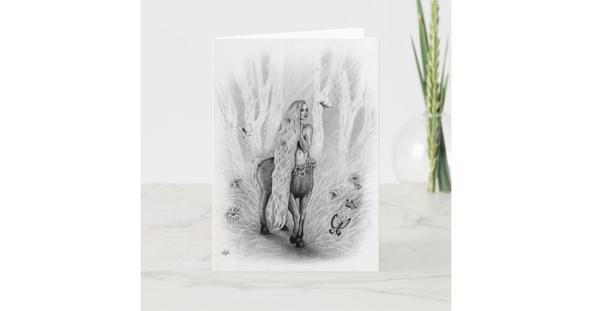Greek Mythology Hylonome Centaur Greeting Card | Zazzle