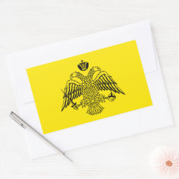 Greek Orthodox Church flag Mount Athos religious Rectangular Sticker ...