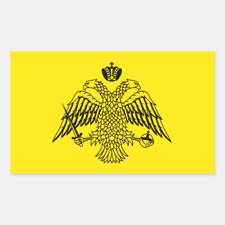 Greek Orthodox Church flag Mount Athos religious Rectangular Sticker ...