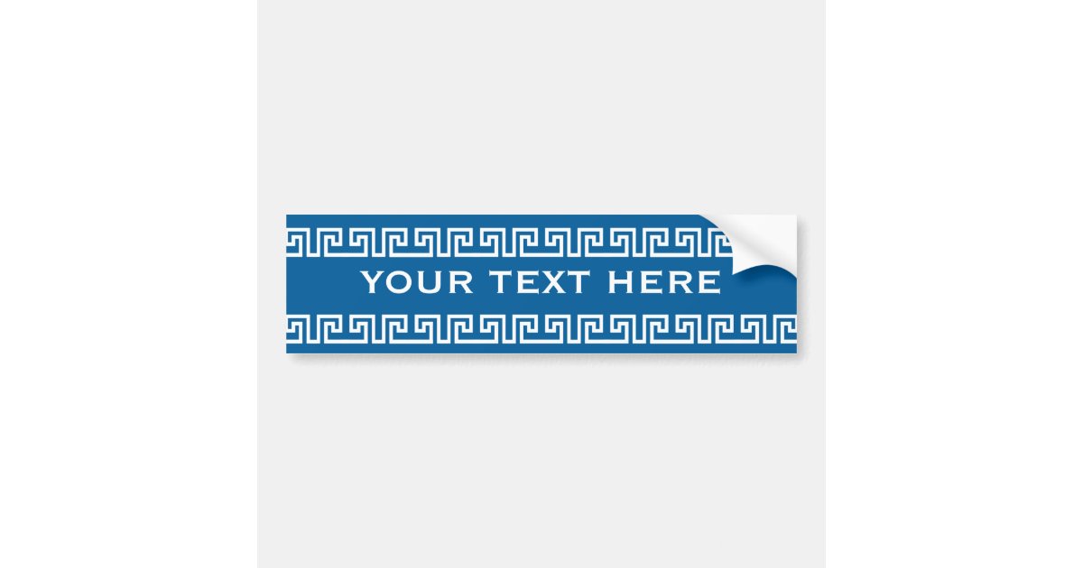 Greek Pattern custom bumper sticker | Zazzle