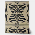 Greek Pattern Tan and Black Wallpaper | Zazzle