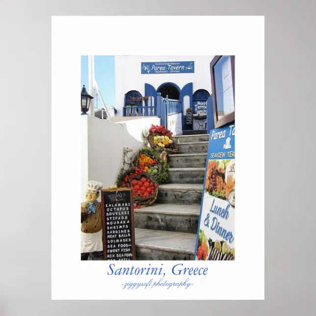 greek tavern, poster | Zazzle