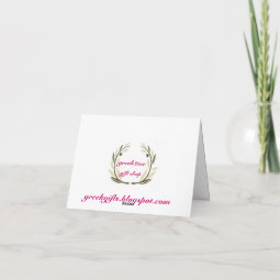 Greek "Thank You" Card | Zazzle