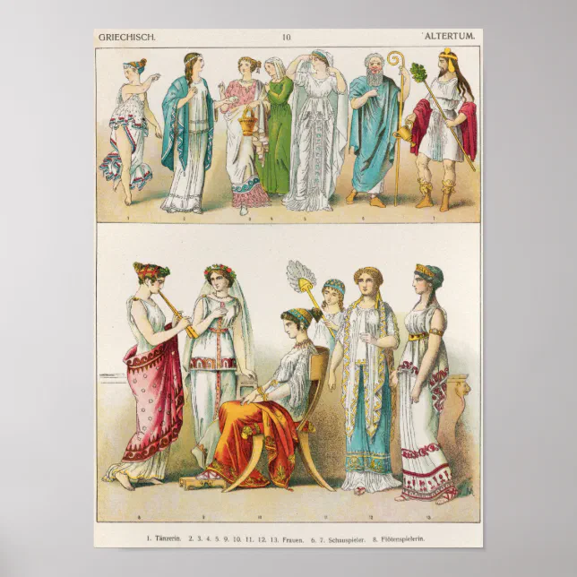 Greek Theatrical Dress Poster | Zazzle
