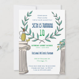 Greek Themed Party Invitation | Zazzle