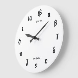 Greek Time - Clock with Greek Numerals | Zazzle