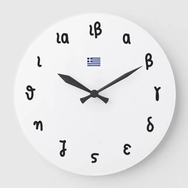 Greek Time - Clock with Greek Numerals | Zazzle