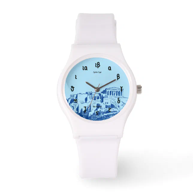 Greek Time - Greek Numerals & the Parthenon Watch | Zazzle