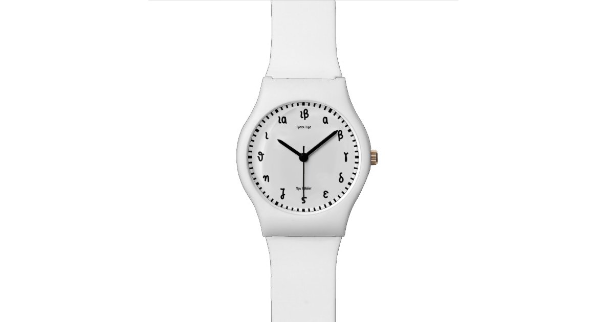 Greek Time - Greek Numerals Watch | Zazzle