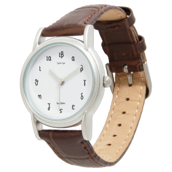 Greek Time - Watch with Greek Numerals | Zazzle.com