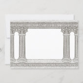 Greek Toga Birthday Party Invitation with columns | Zazzle